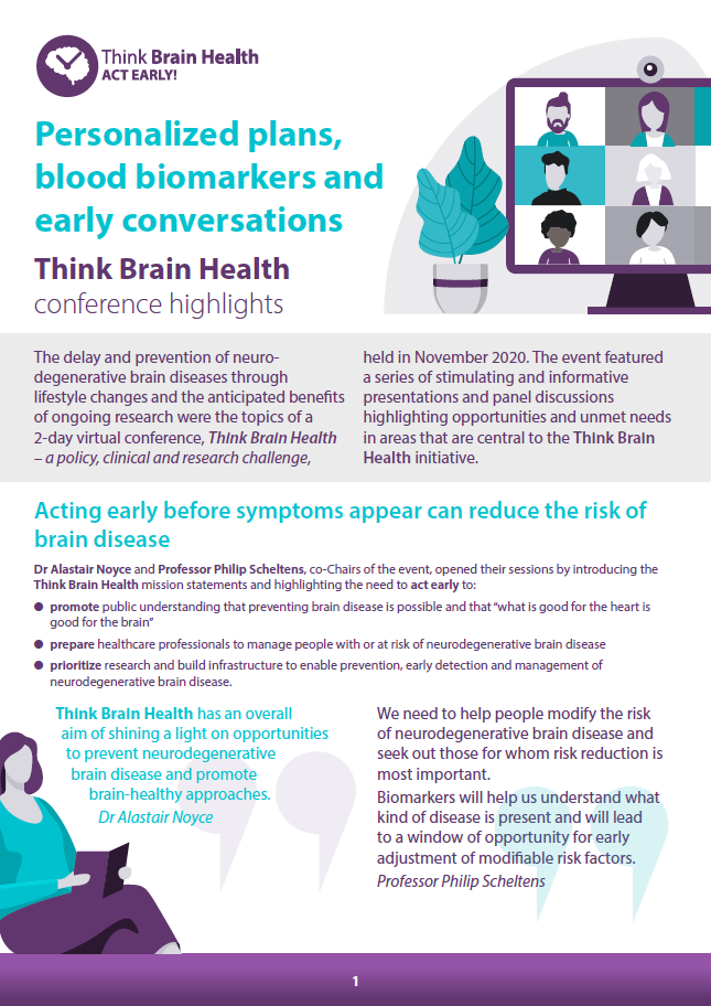 Recent Think Brain Health conference focused on personalised plans ...